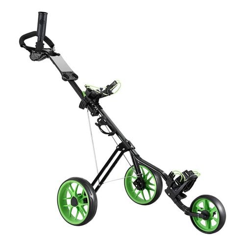 Everfit Golf Buggy Quick Folding Trolley Golf Cart 3 Wheels Height ...