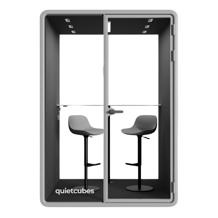 QuietCubes 2 Person Office Pod Grey - Bunnings Australia