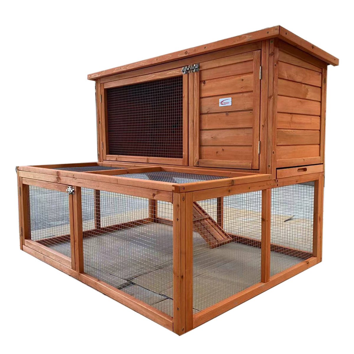 YES4PETS 122 cm Large Wooden Hutch with Run for Rabbit - Bunnings Australia
