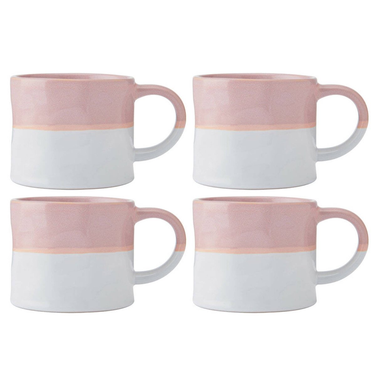 4PK Mikasa 350ml Ombre Coffee Mug Cup Clay Drinkware Pink/White ...