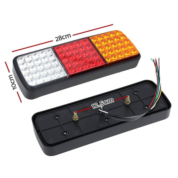Giantz Pair 75 LED Tail Lights Stop Reverse Indicator 12V Ute Trailer ...