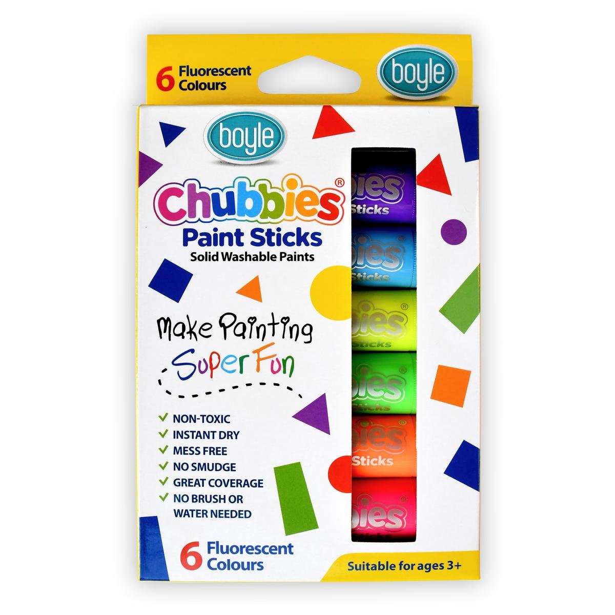 Boyle Fluorescent Colours Chubbies Paint Sticks - Bunnings Australia