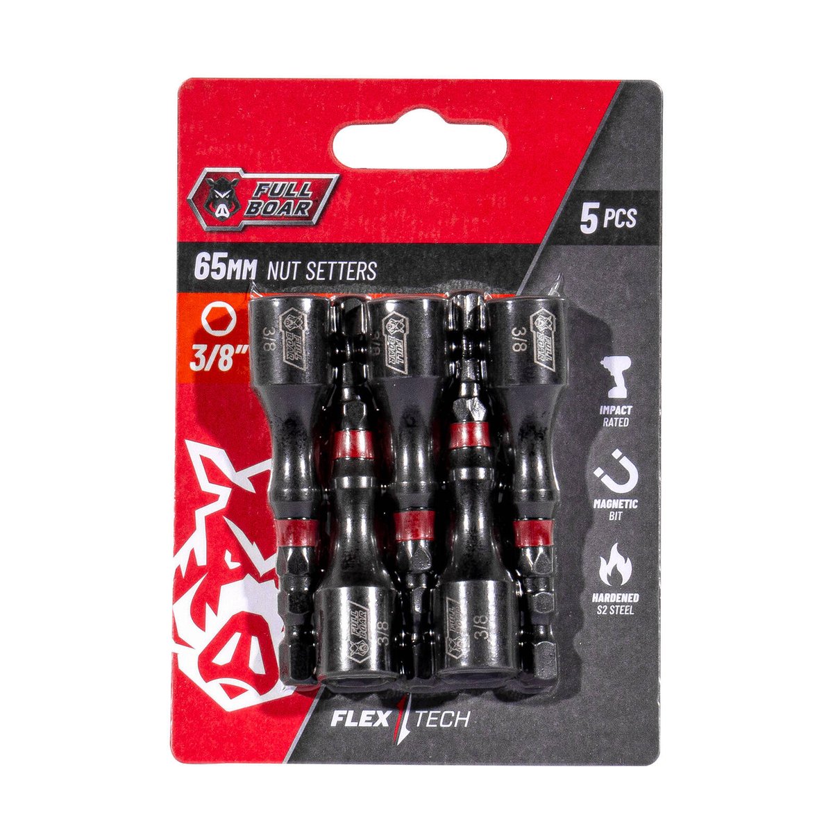 Full Boar 3/8" x 65mm Magnetic Impact Nut Setters - 5 Pack - Bunnings ...