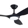 ThreeSixty 132cm 3 Blade DC Black Delta Ceiling Fan with Light ...