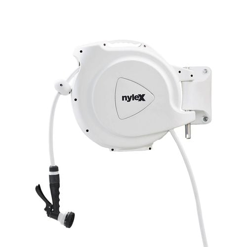 Nylex 12mm x 25m White Auto Reel - Bunnings Australia