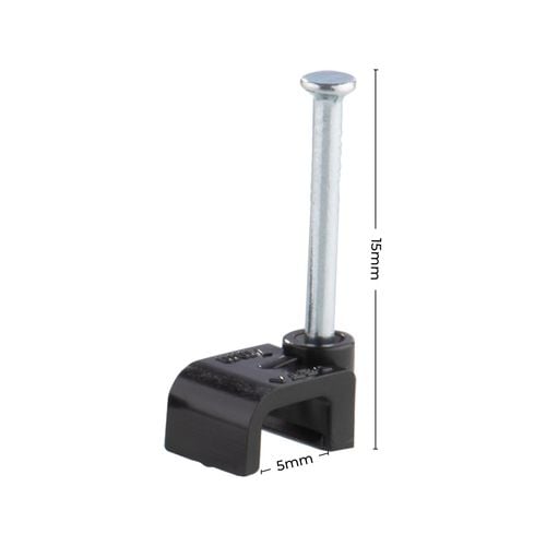 DETA 5mm Flat Cable Clips - 20 Pack - Black - Bunnings New Zealand