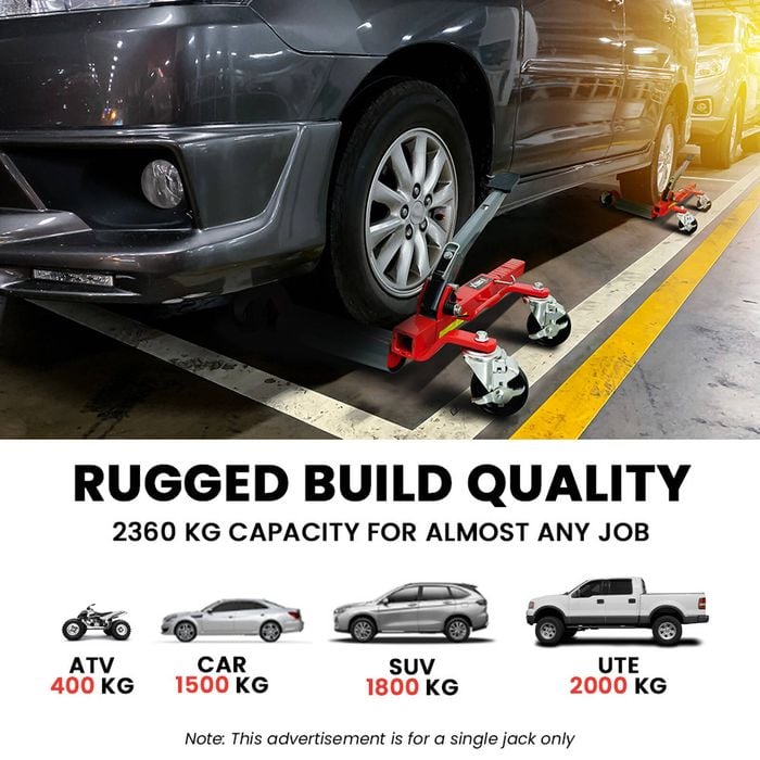 T-REX 2360kg Set of 4 Vehicle Positioning Jacks with Rack Stand ...