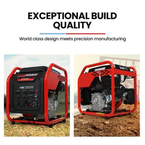 GENPOWER Portable Petrol Inverter Camping Construction Generator 4kW ...
