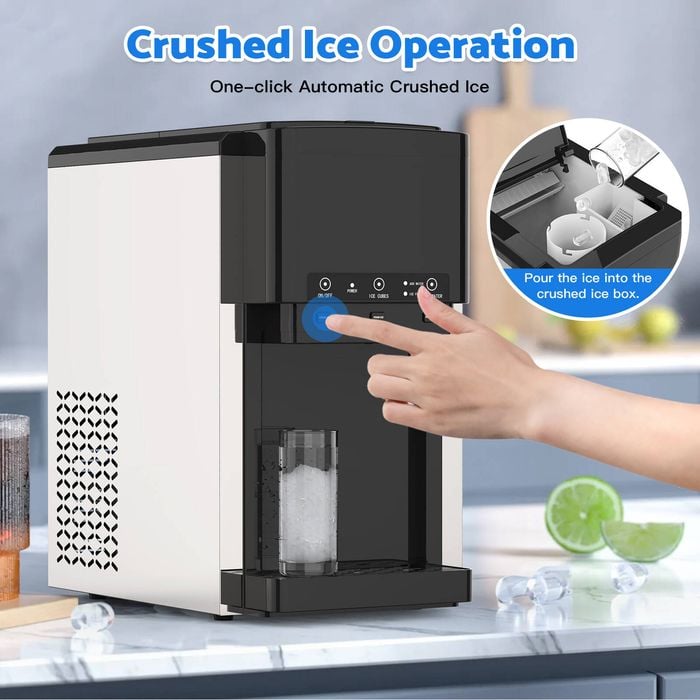 ADVWIN 3-in-1 Ice Maker, Countertop Crushed Style Ice Crusher and Cube ...