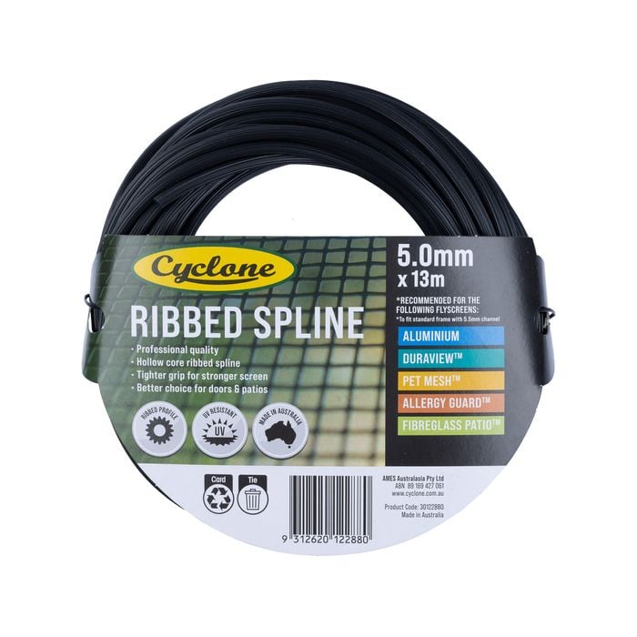 Cyclone 5.0mm x 13m Tufflite Ribbed Spline - Bunnings Australia