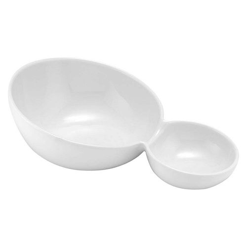 Ladelle Classica 24.8cm Porcelain Sloped Split Bowl - White - Bunnings ...