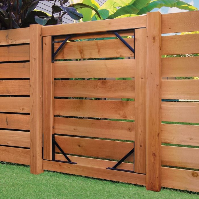 Peak Products 1500mm Black Matte Heavy-Duty Steel Fence Gate Assembly ...