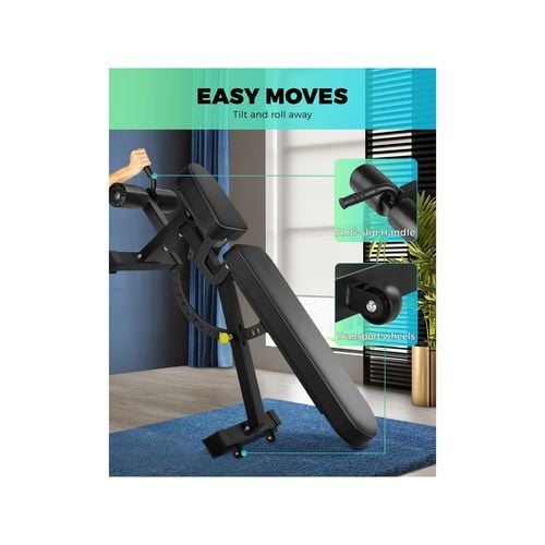 Finex FID Bench Flat Incline Decline Adjustable Weight Bench - Bunnings ...