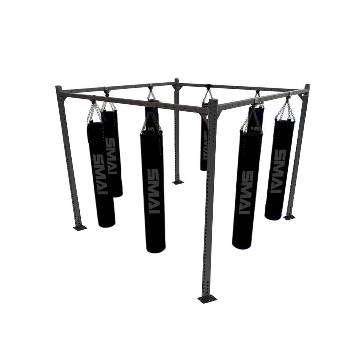 SMAI 8 Station Boxing Bag Rack Pack - Option B: Frame + Punching Bags ...