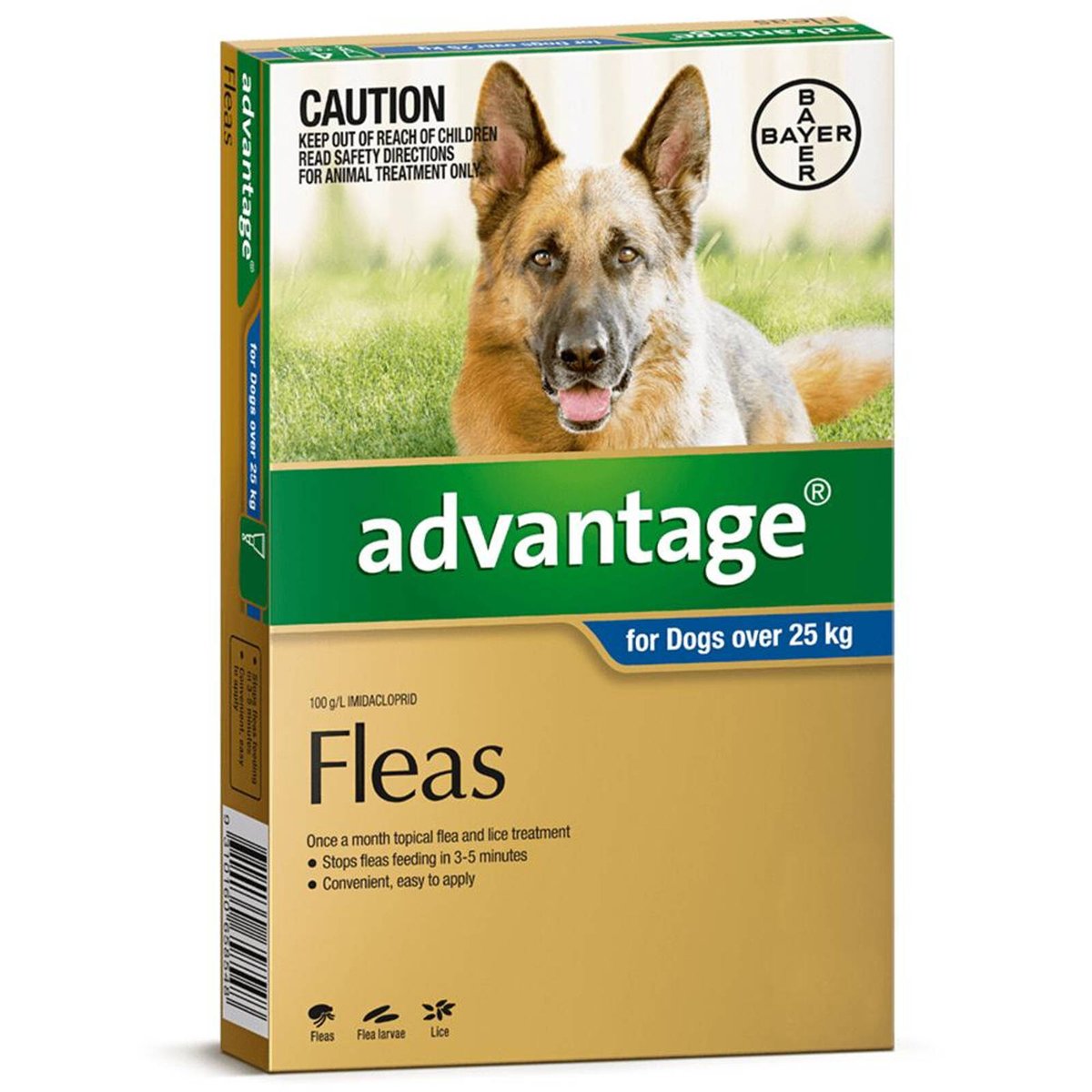Advantage Flea Treatment For Dogs 25kg + Blue 1 Pack - Bunnings Australia