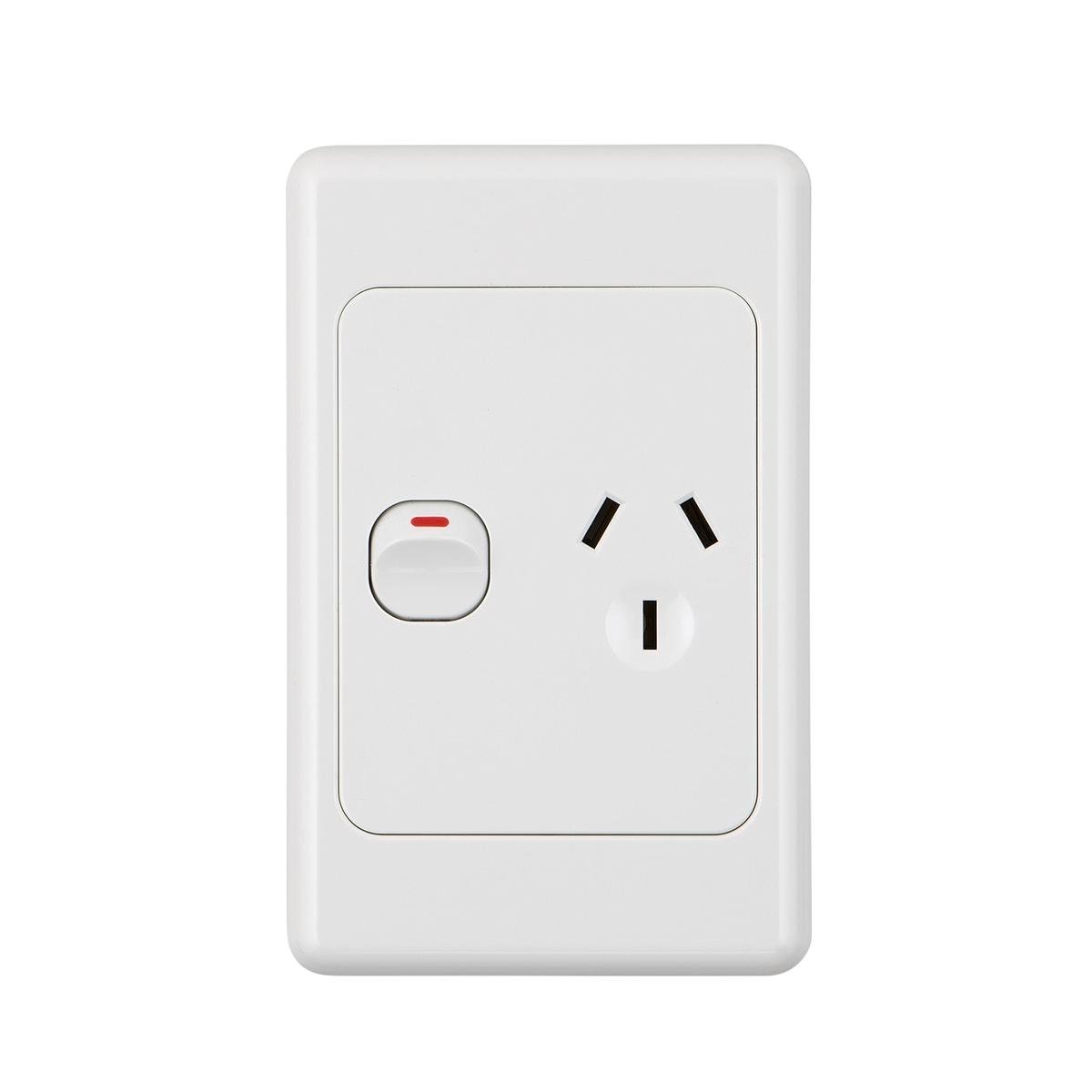 Click 75 x 115mm 10Amp Vertical Powerpoint - Single - Bunnings New Zealand