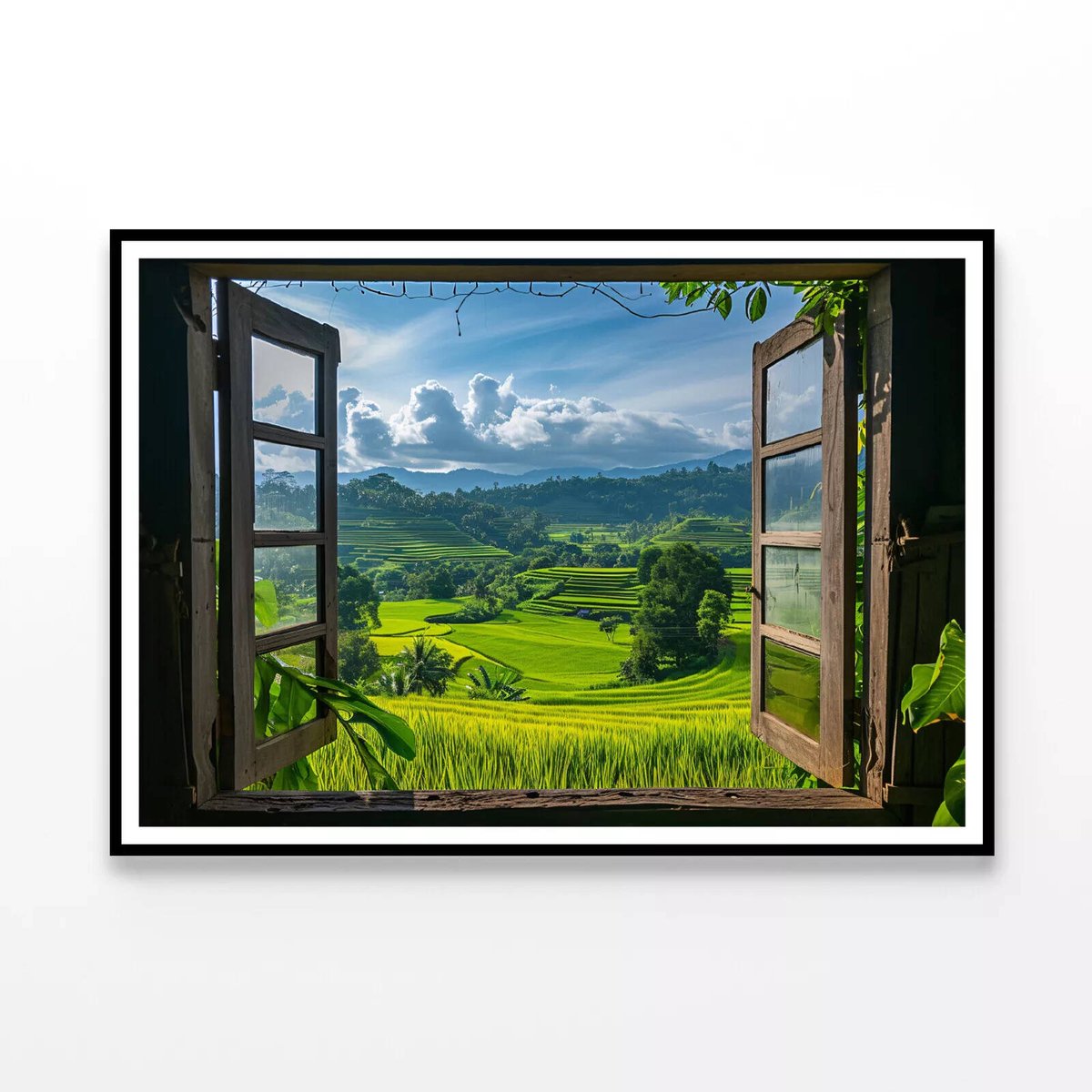 Green Field through a Window Print 100% Australian Made 120x90cm ...