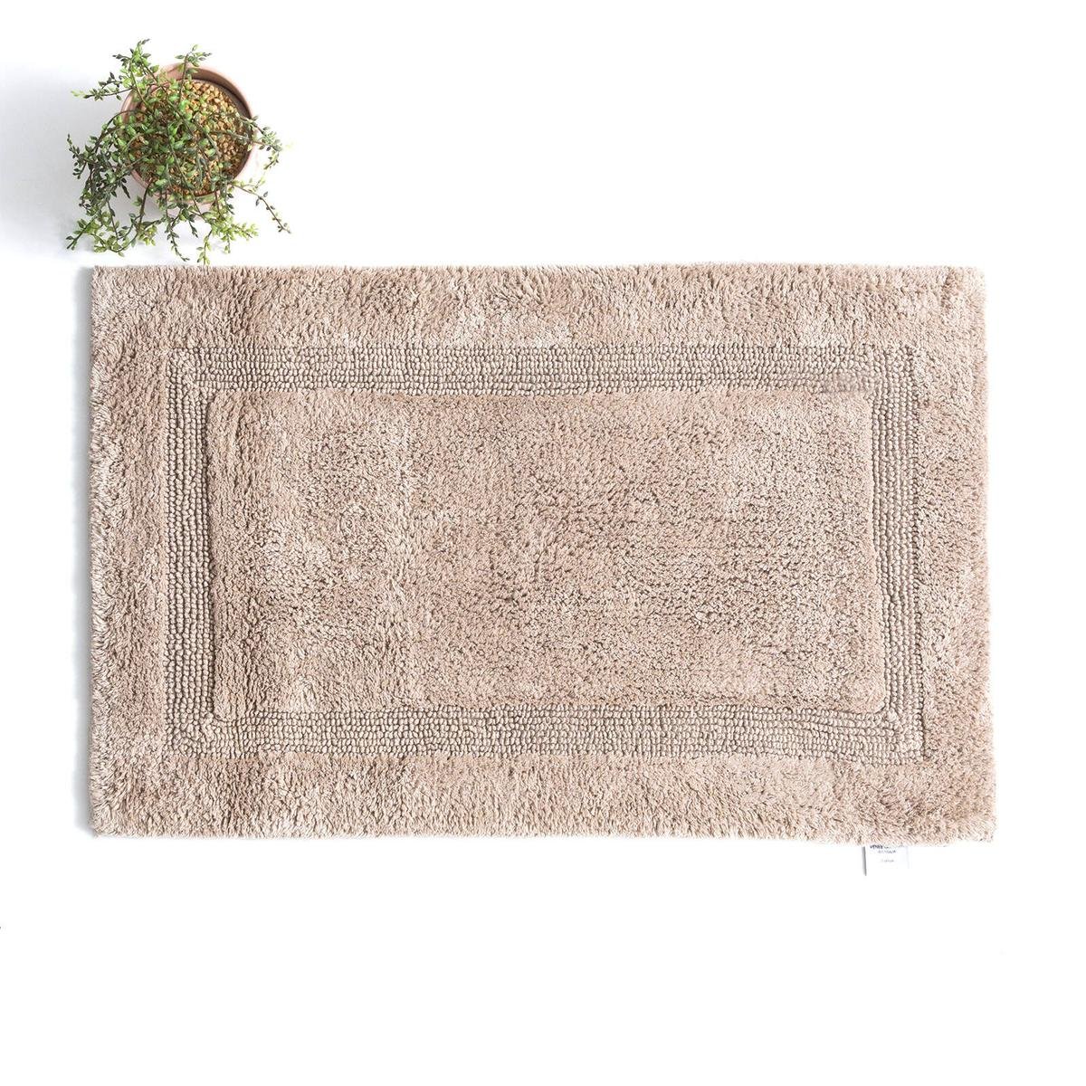 Renee Taylor Soho 80cm Cotton Bath Mat Reversible Mocha - Bunnings ...