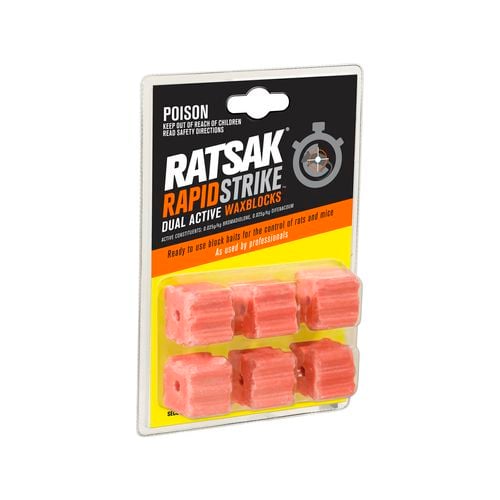 RATSAK 90g Rapid Strike Dual Active Wax Blocks - Bunnings Australia