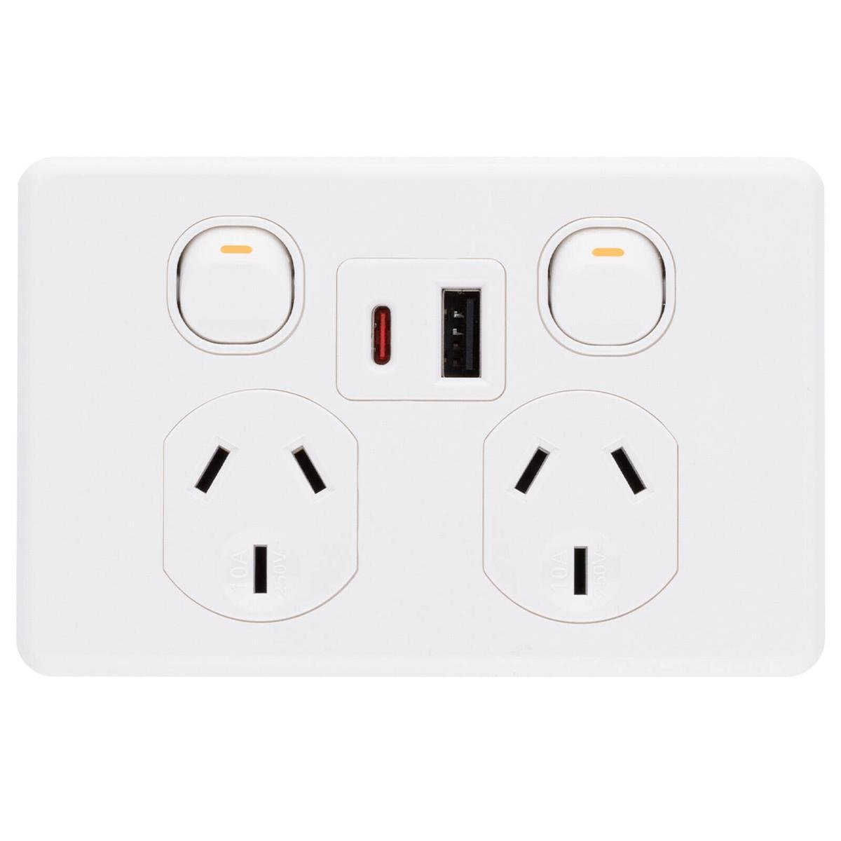DETA X6 Double Power Point with USB A+C PD20W Fast Charging - Bunnings ...