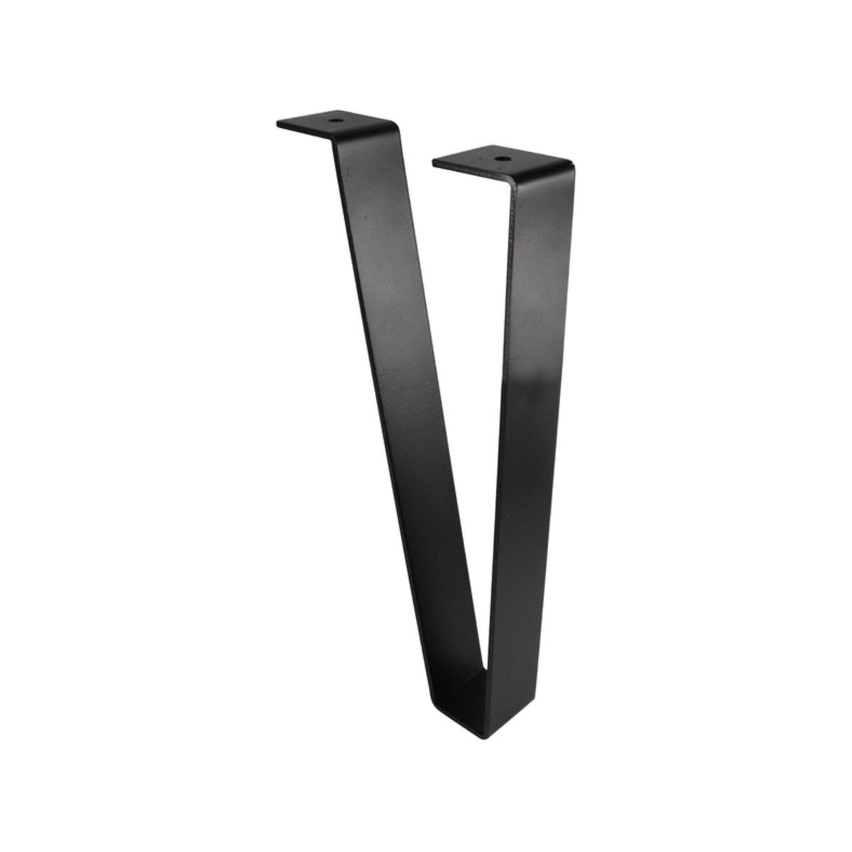 Adoored 220 x 30 x 110mm Black Steel Angled Flat Bar Furniture Leg ...