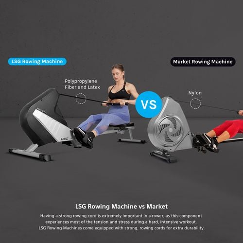 LSG Fitness ROWER-442 Magnetic Rowing Machine - Bunnings Australia