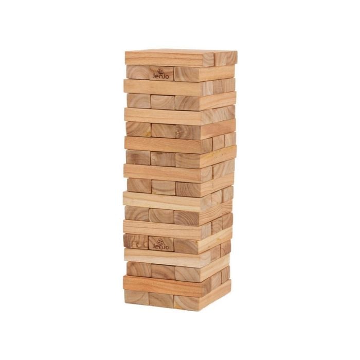 54 Piece Giant Jenjo Outdoor Wooden Block Game 63cm - Bunnings Australia