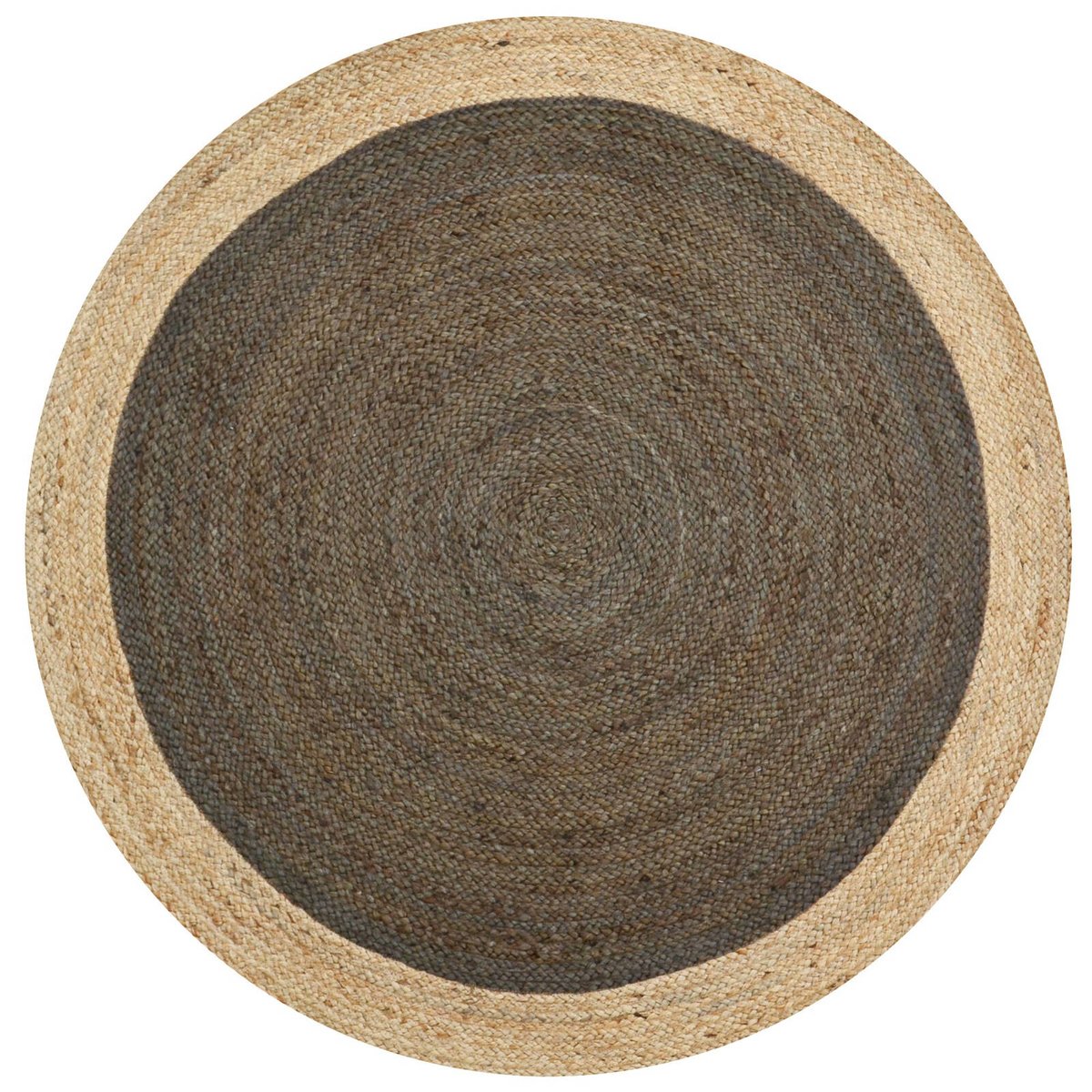 Handwoven Border Round Jute Rug-1147-Natural/Heena-120x120cm - Bunnings ...