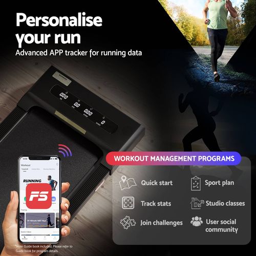 Everfit Treadmill Electric Walking Pad Home Gym Fitness Remote Foldable ...