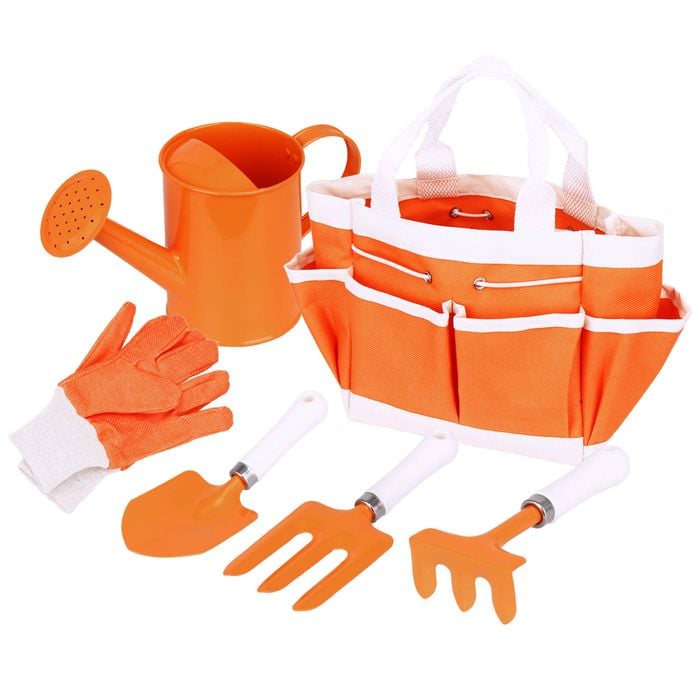 Kids 6-Piece Gardening Set Orange - Bunnings Australia