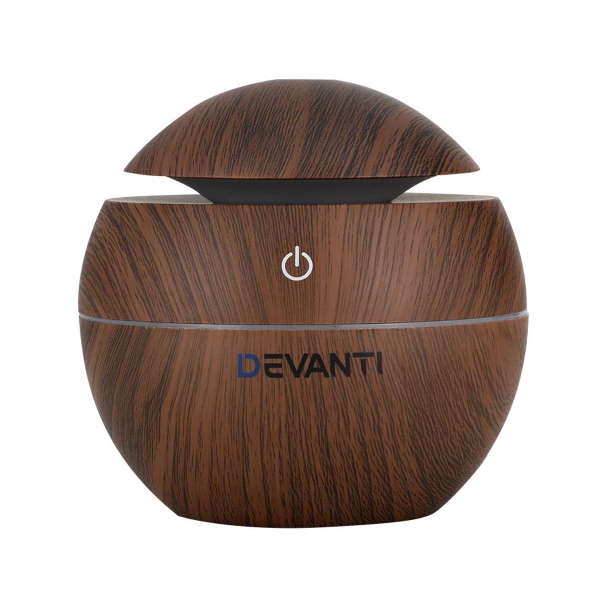 Devanti 130ml Aroma Diffuser Aromatherapy Dark Wood - Bunnings Australia
