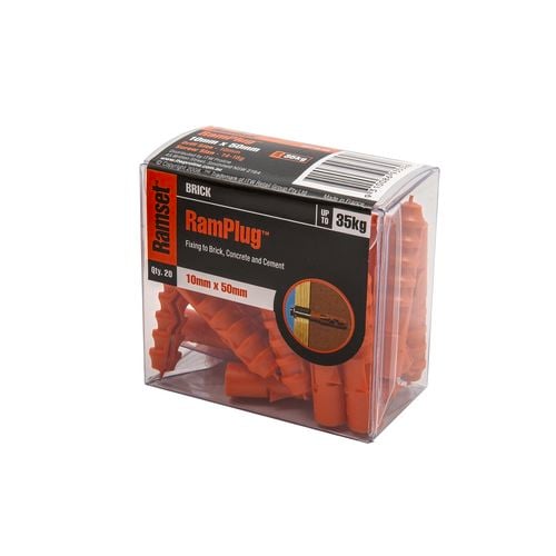 Ramset 10 x 50mm Anchor RamPlug - 20 Pack - Bunnings Australia