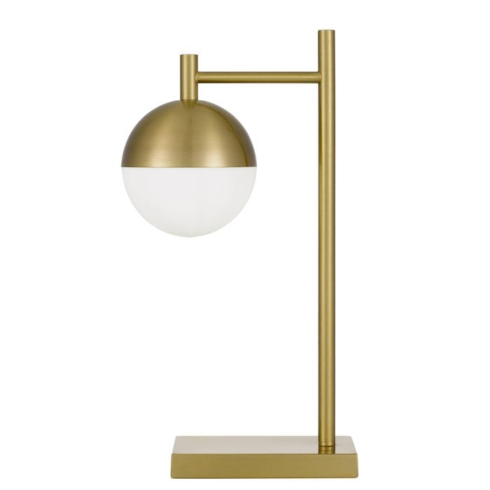 Telbix Antique Gold/Opal Matt Basilo Table Lamp - Bunnings Australia