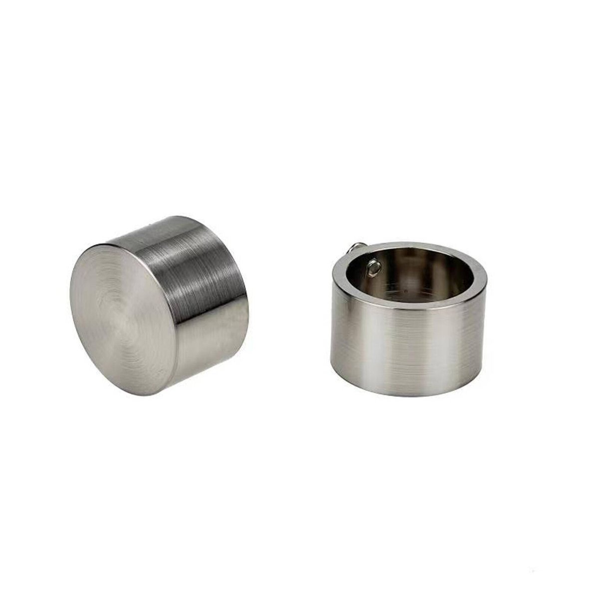 Pillar Products 32mm Brushed Chrome Curtain Rod Cap Finial - 2 Pack ...