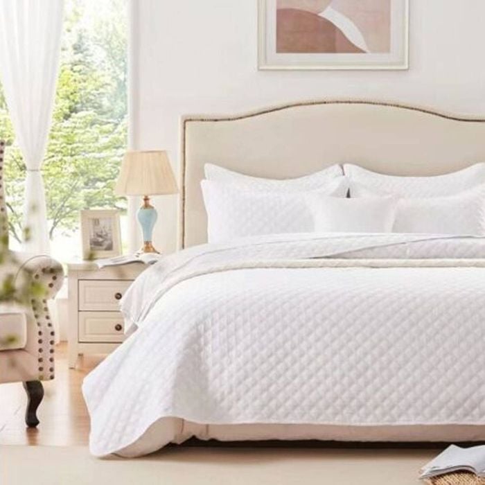 Charlie 3 Piece Lightly Quilted Polyester Embossed Coverlet Set Queen ...