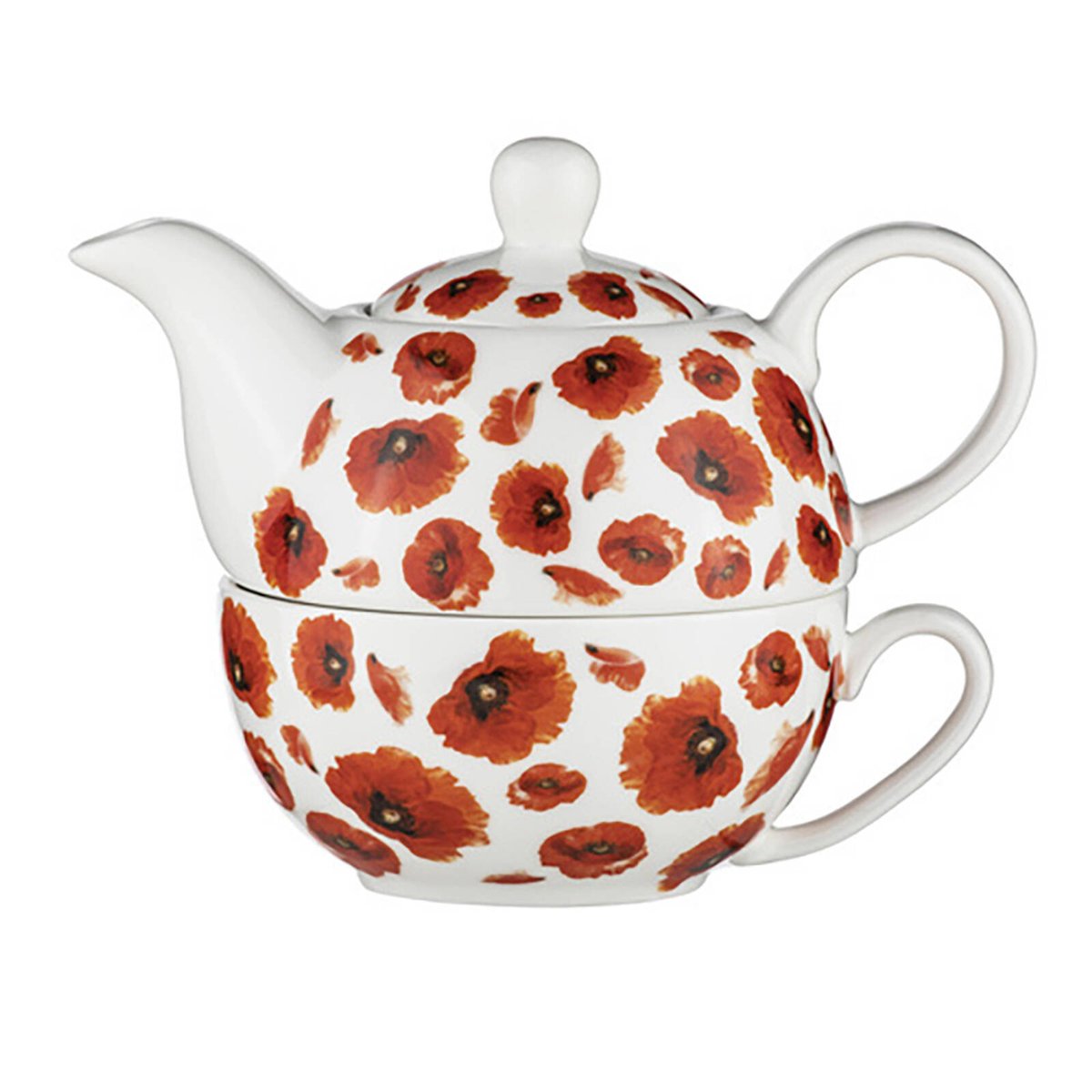 Ashdene Red Poppies Tea For One Teapot/Teacup Set w/ Infuser - Bunnings ...
