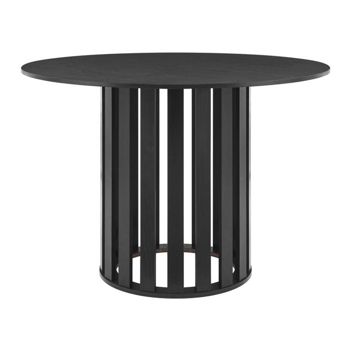 Celia Dining Table Round 110cm Black - Bunnings Australia