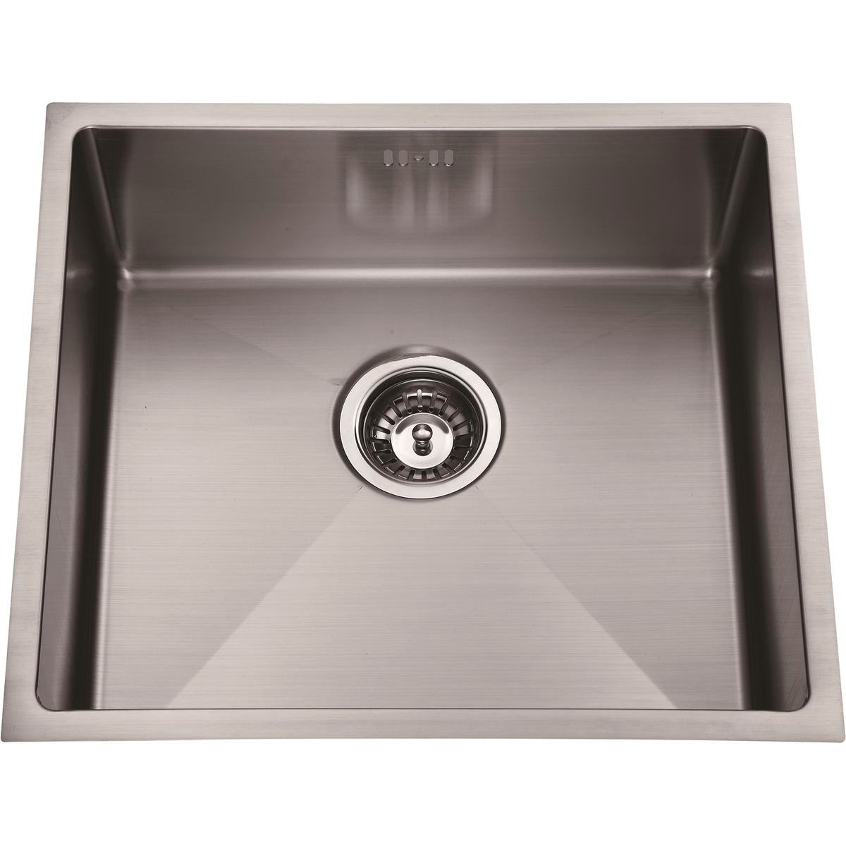 SINX 490 x 440mm Stainless Steel Handmade Single Bowl Sink - Bunnings ...