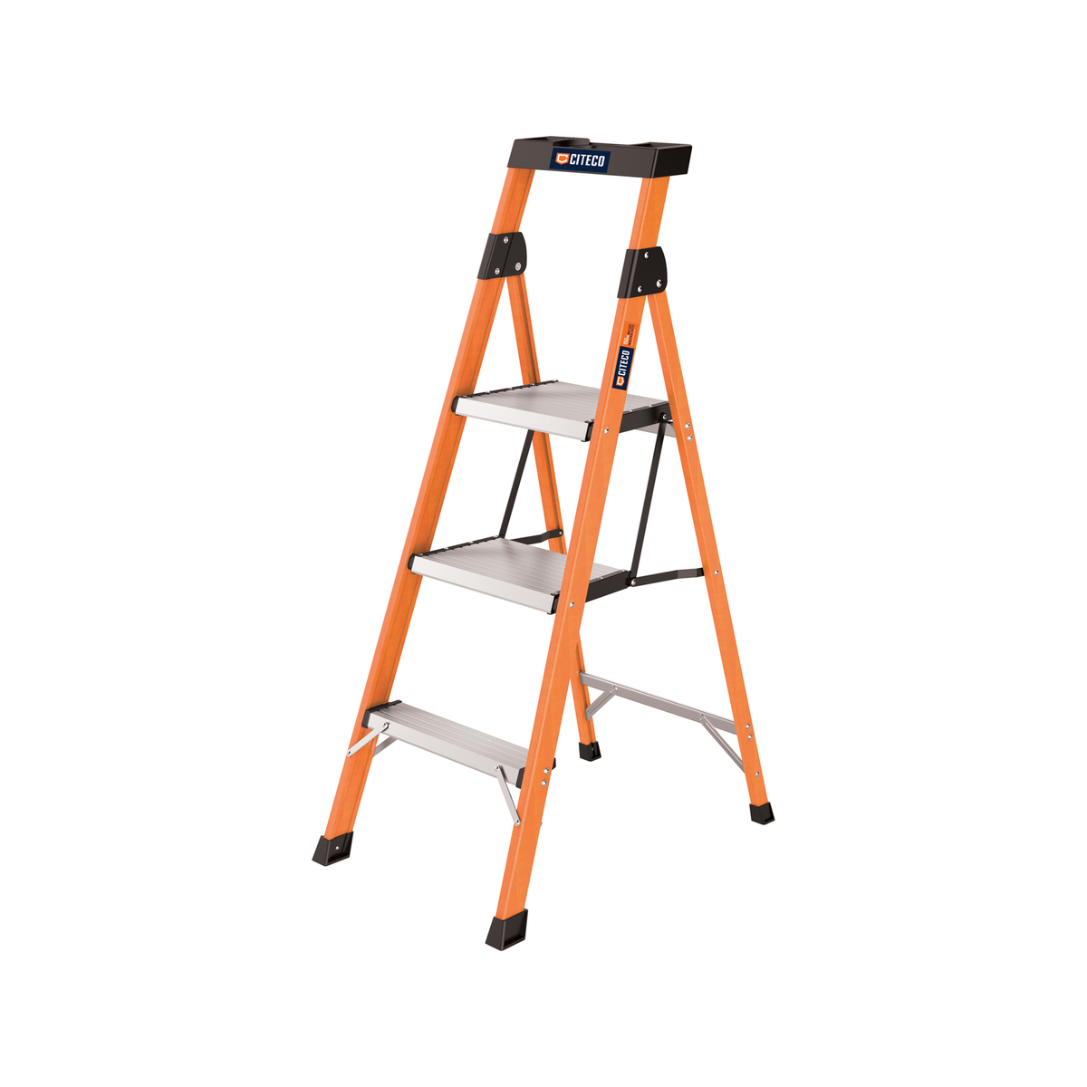 CITECO 0.9m 3 Step 150kg Industrial Twin Platform Fibreglass Ladder ...