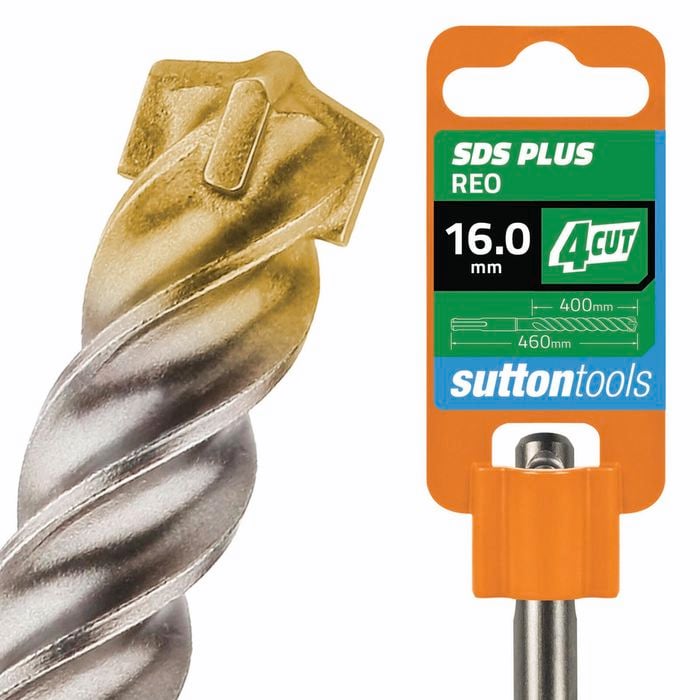 Sutton Tools 16.0 X 460mm 4 Cut SDS Plus Masonry Drill Bit - Bunnings ...