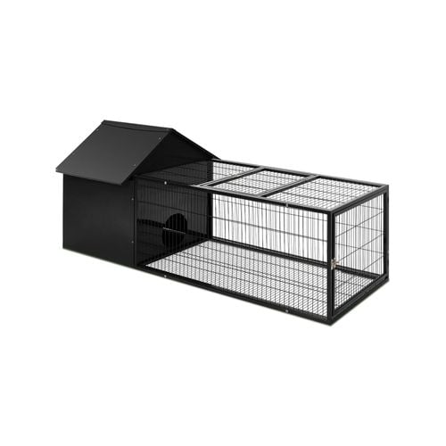i.Pet Rabbit Cage Hutch 162x60cm Enclosure Metal - Bunnings Australia