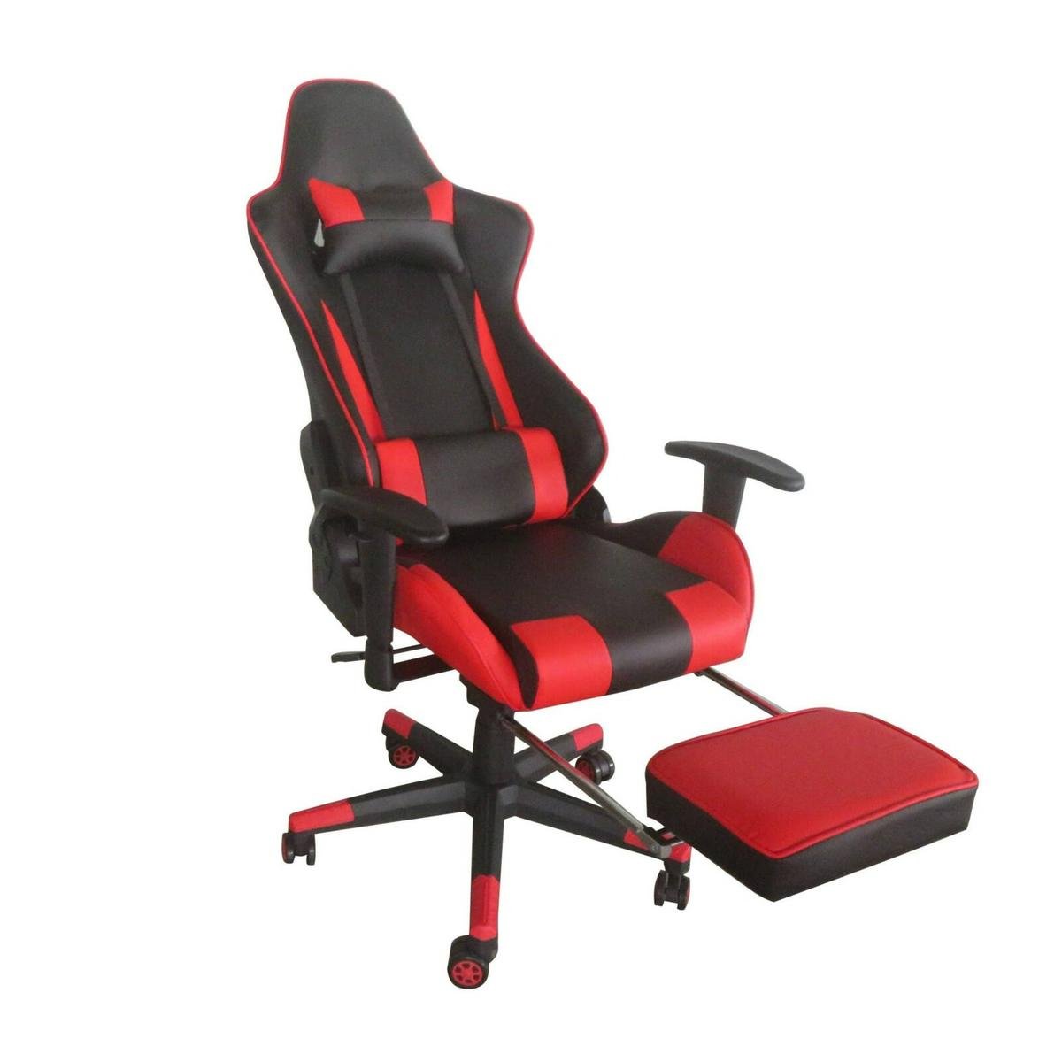 Red Color High Back Executive Gaming Chair W Footrest Office Computer ...