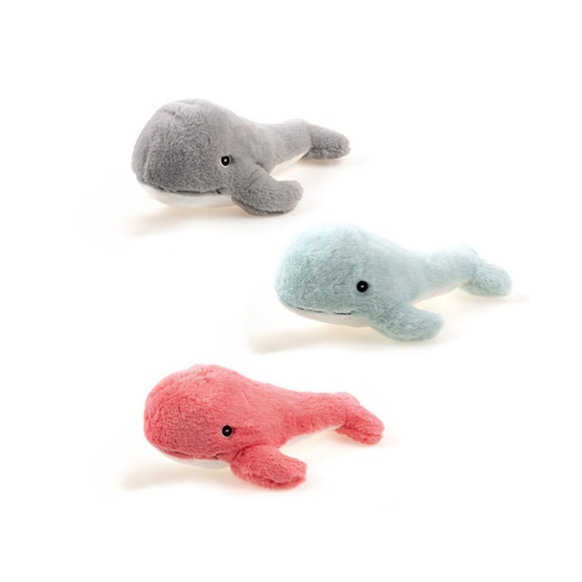 Yes4pets 3 X Pet Puppy Dog Toy Play Animal Plush Whale Toy Soft Squeaky ...