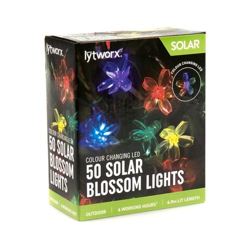 Lytworx 50 Colour Changing LED Solar Blossom Fairy Lights - Bunnings ...