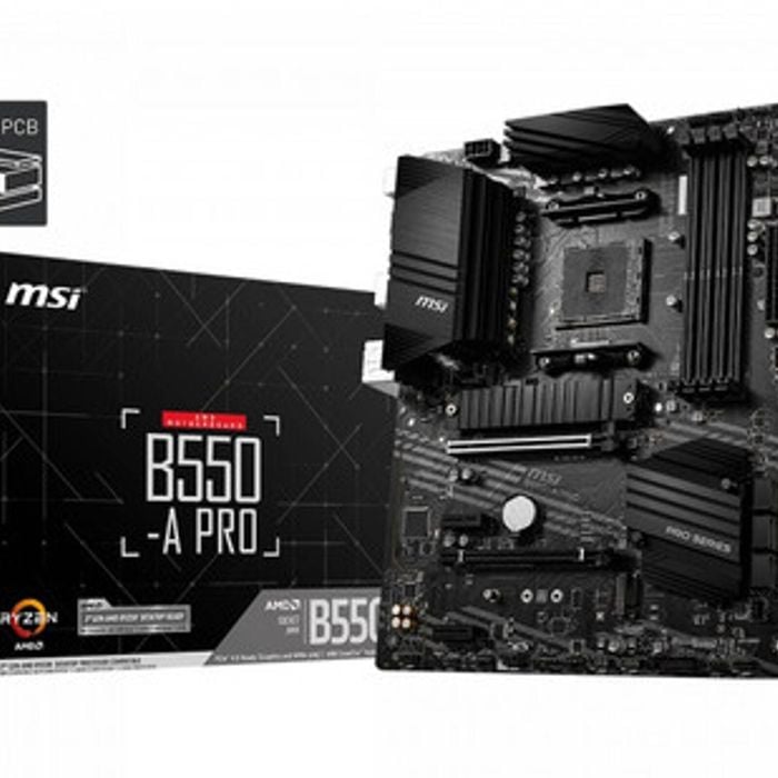 MSI B550-A PRO AM4 ATX MB 4xDDR4 2xPCIE 2xM.2 HDMI DP RAID LAN TPM 6xSATAIII 2xUSB3.2 8xUSB2.0 ...