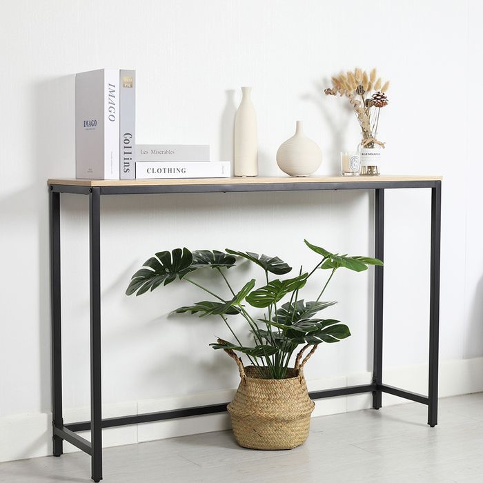Rome Industrial Style Console Table Oak - Bunnings Australia