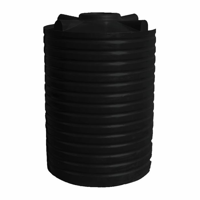 Clark Tanks 3000L Round Poly Water Tank - Black - Bunnings Australia