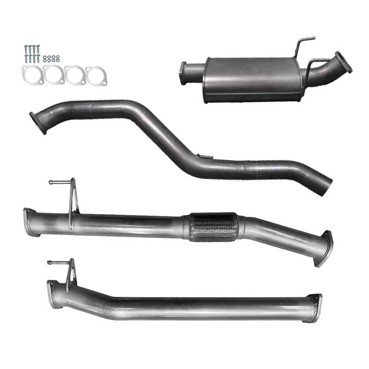 Ignite Exhausts DPF Back for Isuzu D-Max 4JJ3 3L Muffler Raw Aluminised ...