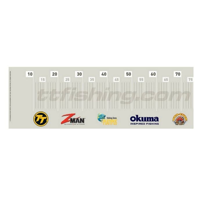 TT Fishing 75cm x 23cm Vinyl Fish Measure Mat/Brag Mat - Bunnings Australia