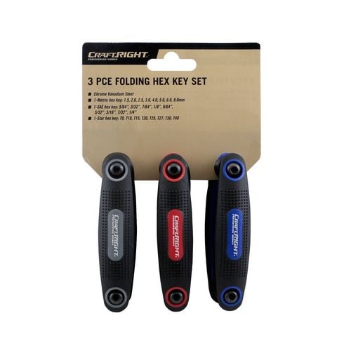 Craftright Hex Key Set - 3 Pack - Bunnings New Zealand